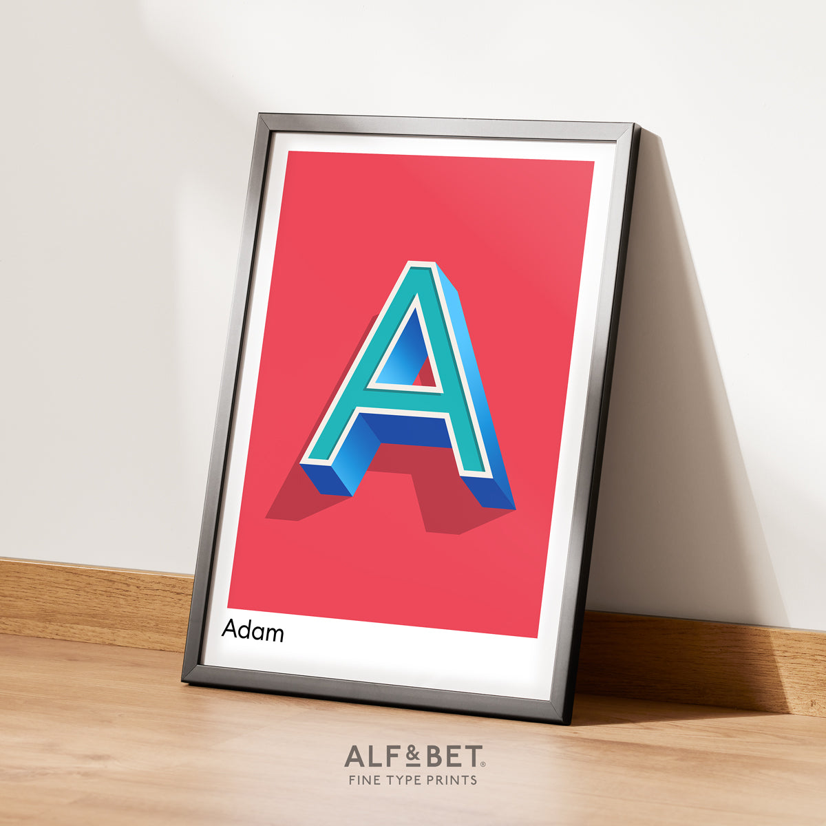 Personalised name and letter print – alfandbetprints